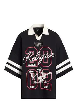 True Religion Polo Shirt Size Cotton, Polyester - Black