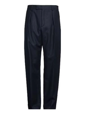 Sandro Virgin Wool Tailored Flannel Pants - Blue