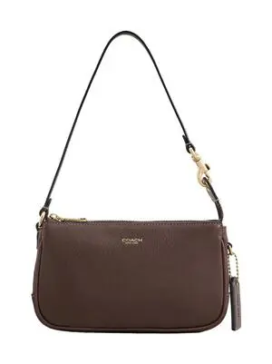 COACH Natural Grain Leather Plaza Bag 18 - Maple