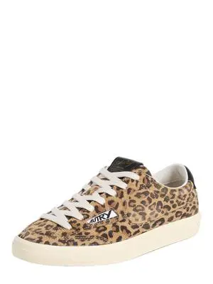AUTRY Windscape Low Top Leopard Print Suede Sneakers - Leopard/black