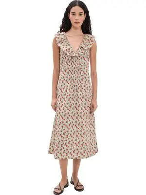 Sea Viera Floral Print Ruffled Midi Dress - Multi