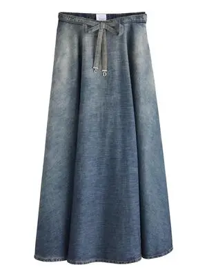 Dior Mid-length Belted Skirt - Blue