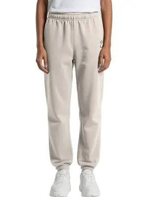 DALIX Heartly Ghost Relaxed Fleece Track Pants - Bone