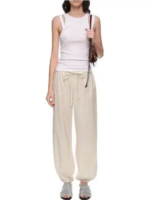 Bimba Y Lola Metallic Polka Dot Harem Trousers - Beige