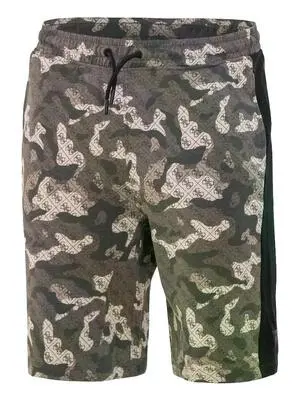 Guess Camouflage Print Track Shorts - Grey