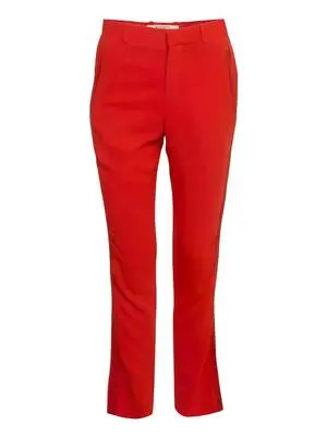 Givenchy Satin-trim Crepe Trousers - Red