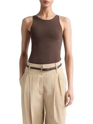 TOTEME Classic Compact Knit Tank - Walnut