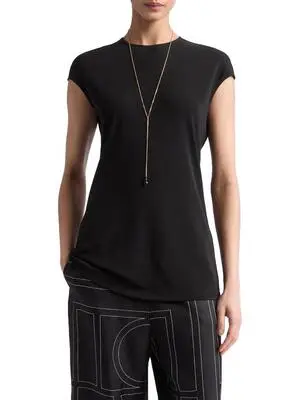 TOTEME Everyday Fluid Jersey Top - Black