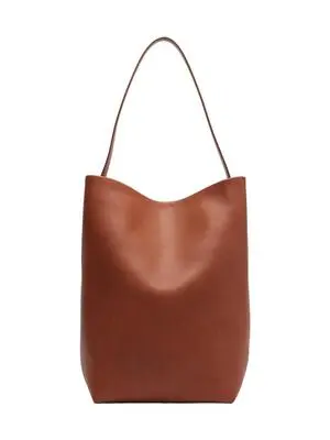 THE ROW Park Large Leather Tote Bag - Brown