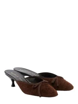 HERBERT LEVINE Shearling Mules - Brown