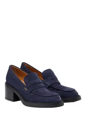 TOD'S Tod's Suede Loafer Pumps Blue