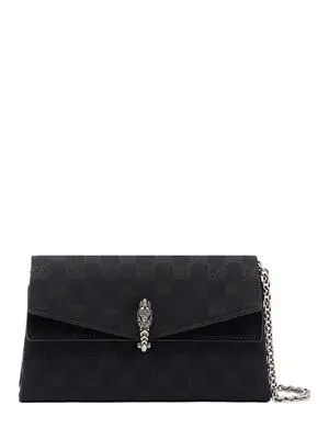 Gucci Dionysus Small Gg Canvas Shoulder Bag - Black