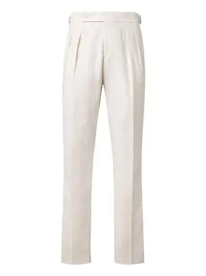 Brunello Cucinelli Cotton Straight Leg Pants - White