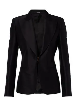 Gucci Silk Faille Blazer - Black