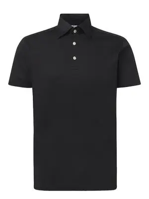 Kiton Cotton Polo Shirt - Black