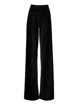 Rick Owens Bias Cady Crêpe Wide-leg Pants - Black