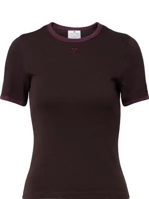 COURREGES Cotton Jersey T-shirt - Brown