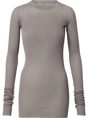 Rick Owens Ribbed Knit Top - Grey