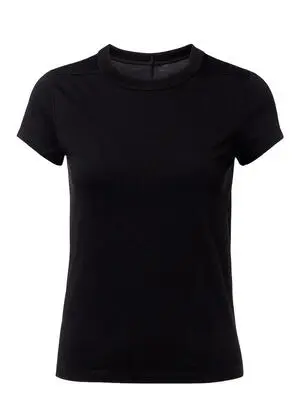 Rick Owens Cropped Level Cotton Jersey T-shirt - Black