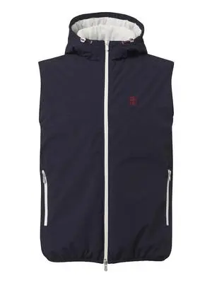 Brunello Cucinelli Logo Padded Technical Vest - Blue