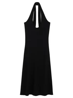 AMI Paris Halterneck Backless Midi Dress - Black