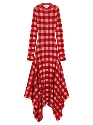 AMI Paris Maxi Dress - Soft Pink/ruby Red