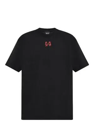 44 LABEL GROUP Logo Printed Crewneck T-shirt - Black