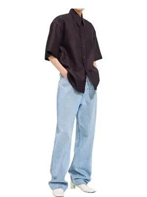 Bottega Veneta Sky Bleached Wide Leg Jeans - Light Bleaching