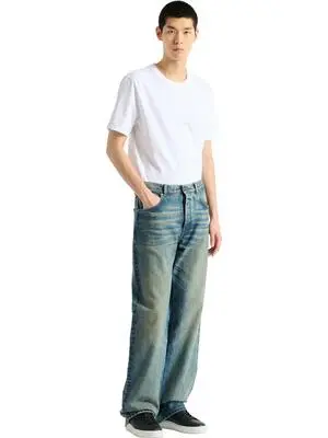 Balmain Loose-fit Vintage Wash Jeans - Blue