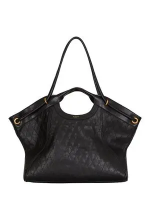 Balmain Large Quilted Lambskin Tote Bag - Black