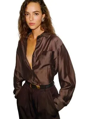 REFORMATION Reformation Oversized Sheer Shirt