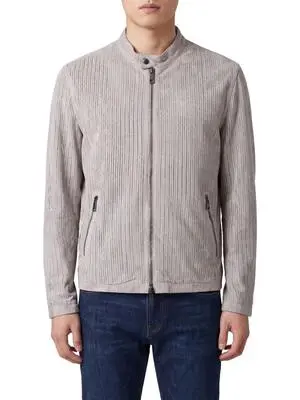 GIORGIO BRATO Perforated Leather Biker Jacket - Red