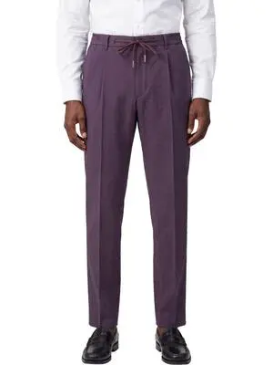 Tagliatore Tailored Stretch Cotton Blend Trousers - Brown