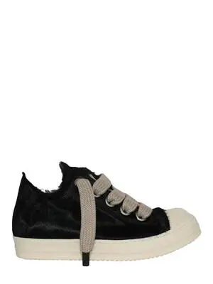 Rick Owens Jumbo Laced Low Sneaker - Black