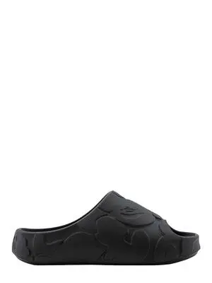 A BATHING APE Solid Camo Slide - Black