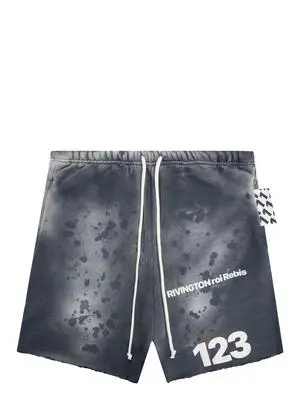 RIVINGTON ROI REBIS Washed Gym Shorts - Black