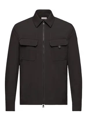 Moncler Zip-up Shirt With Pockets - Black