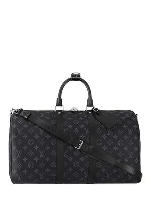 LOUIS VUITTON Keepall Bandoulière 50 Monogram Eclipse - Black