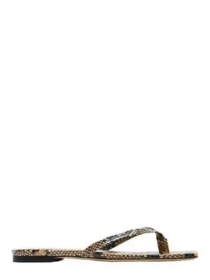 AeydĒ Aeyde Renee Snake Print Leather Sandals Animal