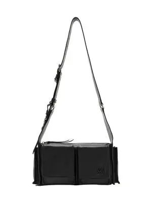 Miu Miu Leather Pocket Utility Bag - Black