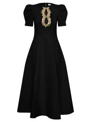 Rebecca Vallance Alexandrite Midi Dress - Black