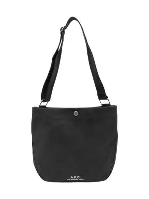 A.p.c. Logo Print Messenger Bag - Black