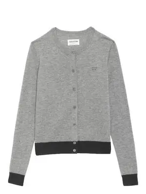 Zadig&Voltaire Missya Cashmere Cardigan - Medium Grey