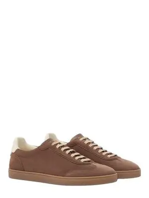 Brunello Cucinelli Brunello Cucinelli Suede Lace-Up Sneakers Brown