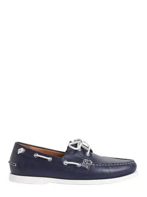 Polo Ralph Lauren Leather Merton Boat Shoes - Navy