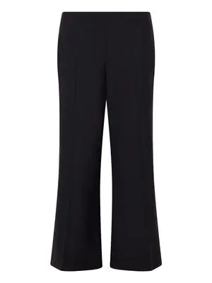 Khaite Walter" Wool Mid-rise Flared Leg Pants - Black