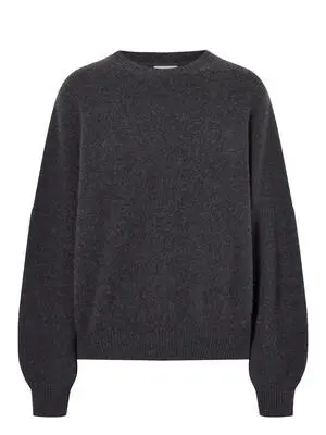 Khaite KHAITE Margaux Cashmere Oversized Sweater Gray