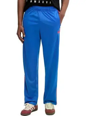 Adidas Firebird Logo-embroidered Side-stripe Track Pants - Blue