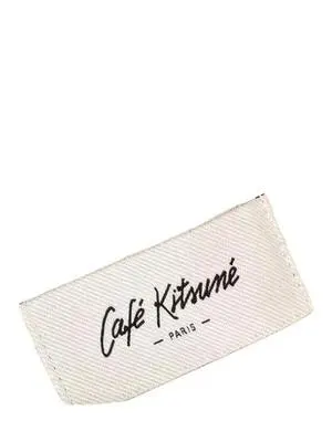 CAFÉ KITSUNÉ Logo Print Cotton Tote Bag - Neutrals
