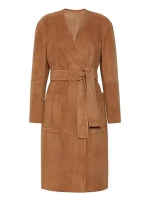Max Mara Suede Duster Coat - Camel
